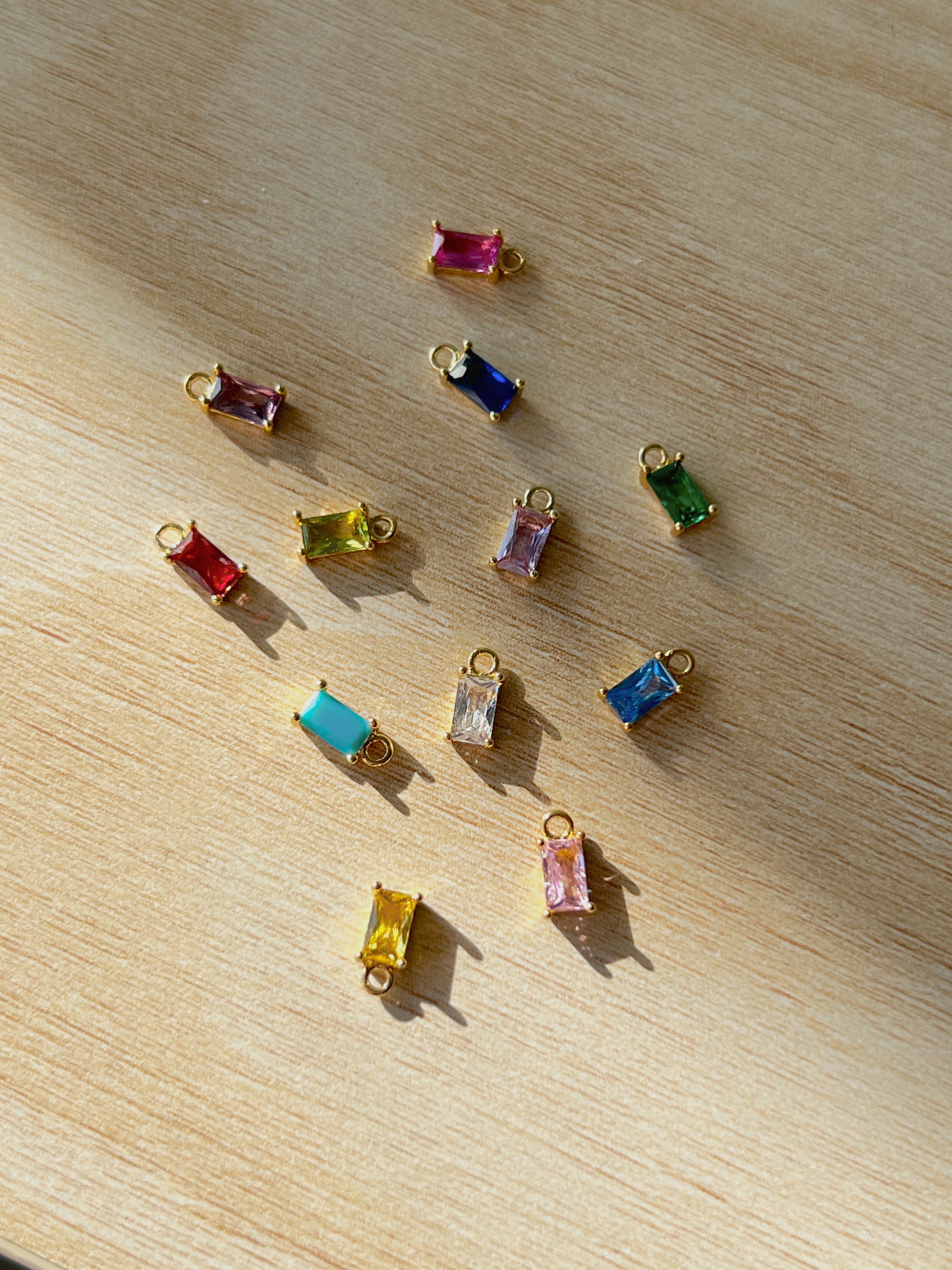 Rectangle Birthstone Add-on – Negin Fatemi Jewellery